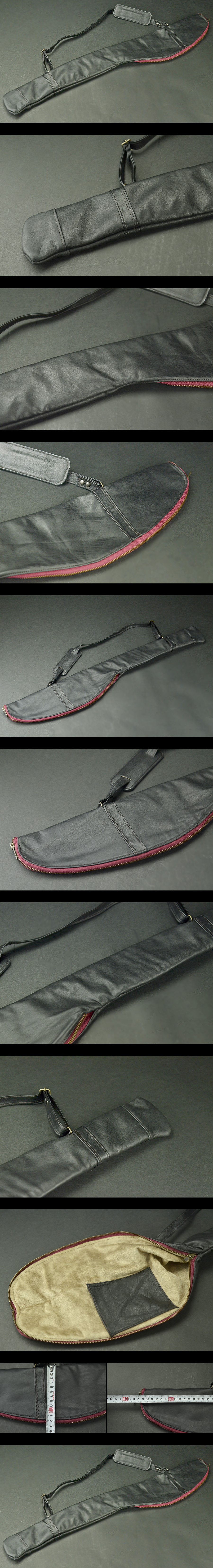 代購代標第一品牌－樂淘letao－【YB】本革製高級刀剣キャリーバッグ・刀剣バック 黒 全長:76.6cm 内寸74cm 拵付の刀が入るバックです ★日本真剣古玩骨董23S69